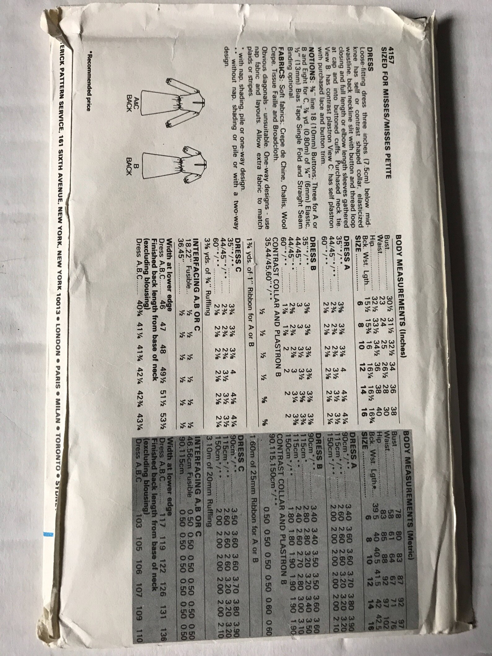 Vintage 80s Butterick 4157 Sewing Pattern / Vintage 80s Dress - Etsy