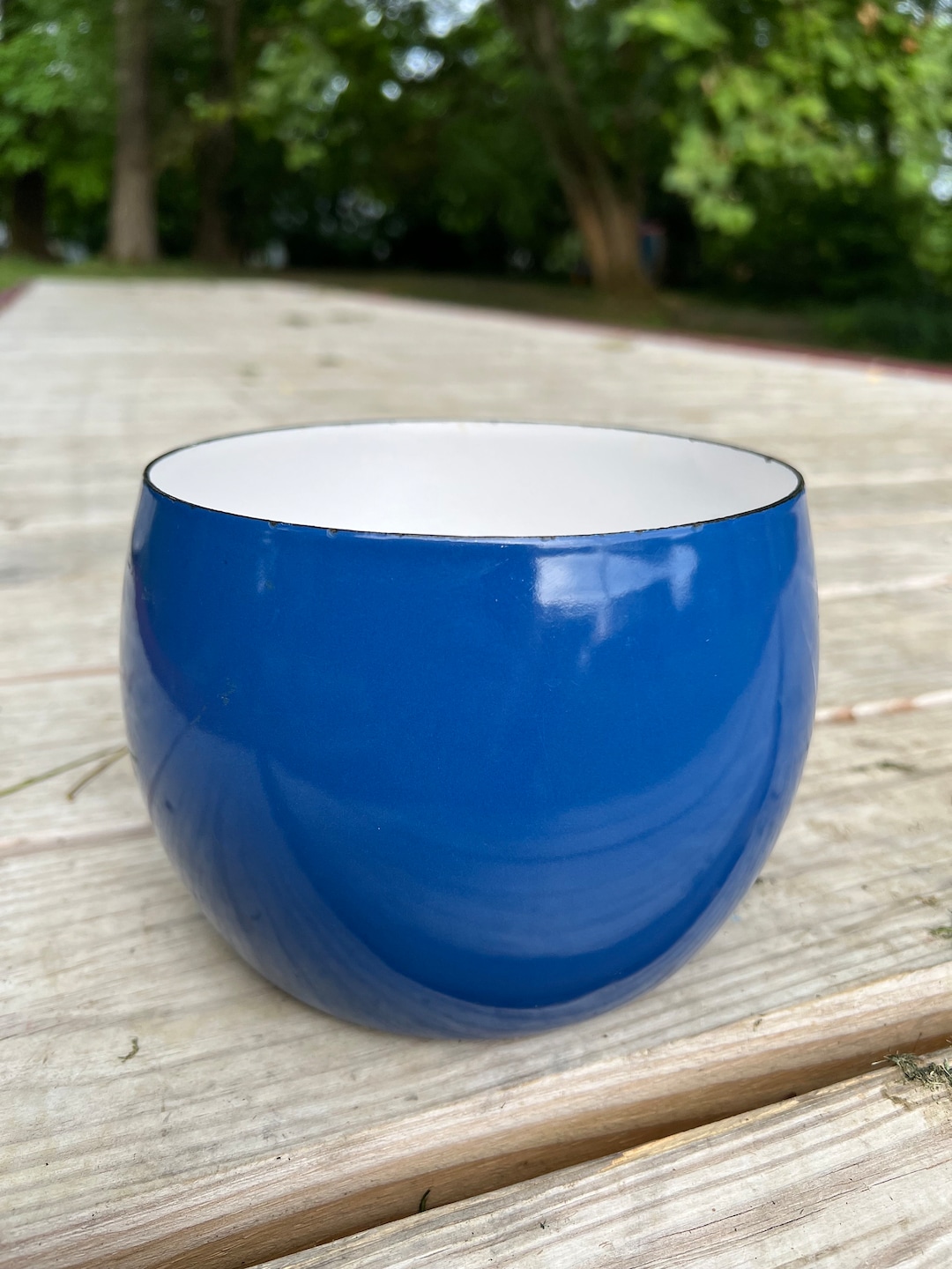 Vintage Dansk Blue Enamel Bowl, Dansk Kobenstyle IHQ, Enamel Mixing ...