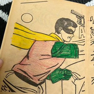 Vintage Batman 1966 Coloring Book Robin in the Batcave Watkins ...