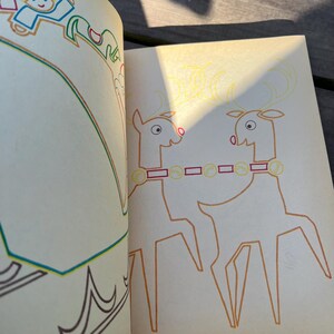 1969 Whitman Vintage Coloring Book Santa’s Follow the Colors Uncolored ...