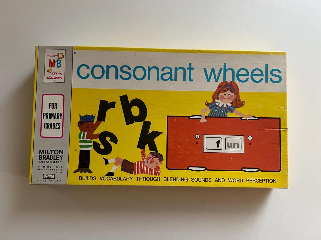 Vintage Consonant Wheels by Milton Bradley Educational Board Game 1971 ...