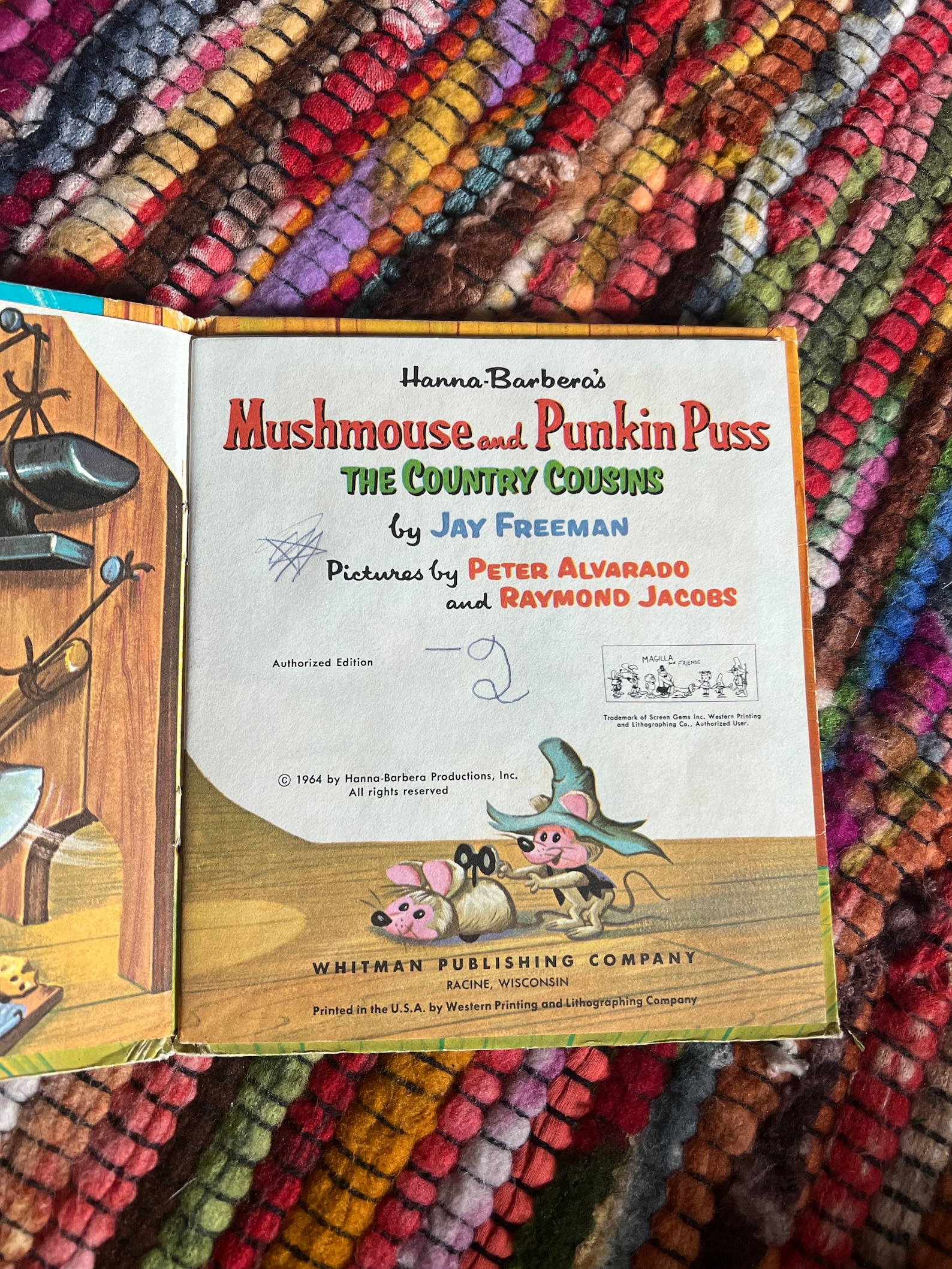 Vintage Whitman Mushmouse and Punpkin Puss- the Country Cousins Tell a ...