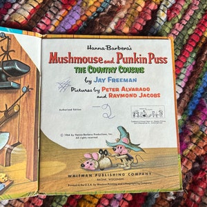 Vintage Whitman Mushmouse and Punpkin Puss- the Country Cousins Tell a ...