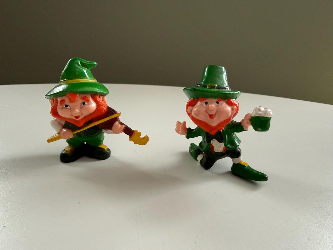 Vintage 1980s PVC Leprachauns Russ Berrie Figures Set of 2 - Etsy