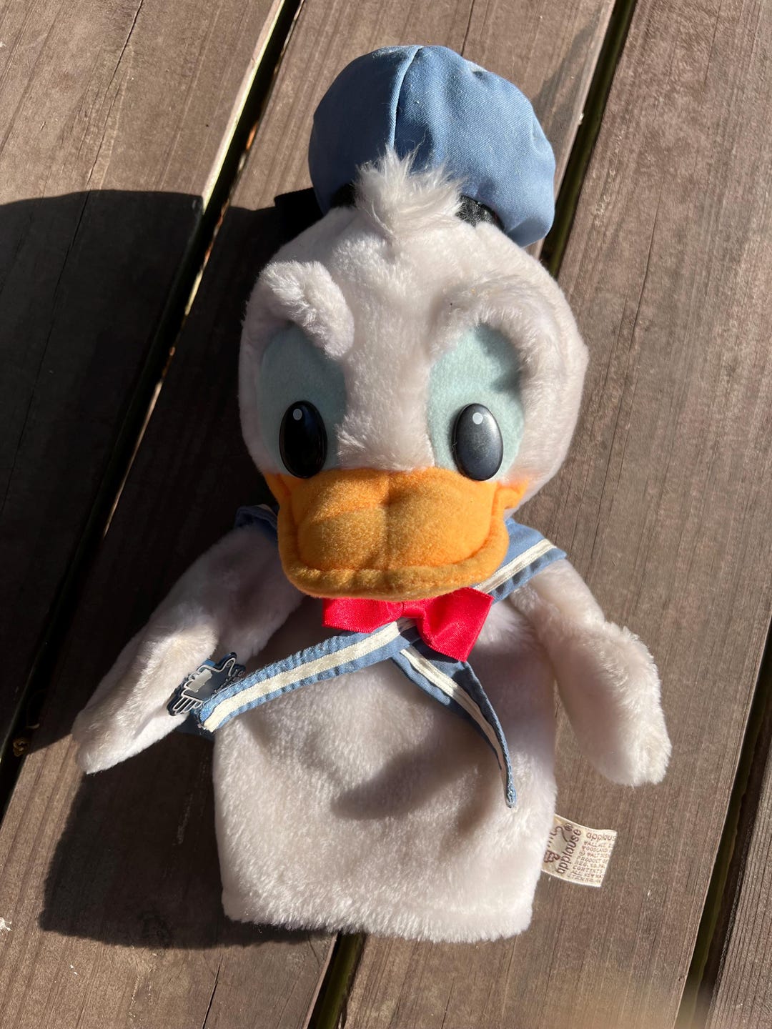 Vintage Disney Applause Donald Duck White Hand Puppet Sailor With Blue ...
