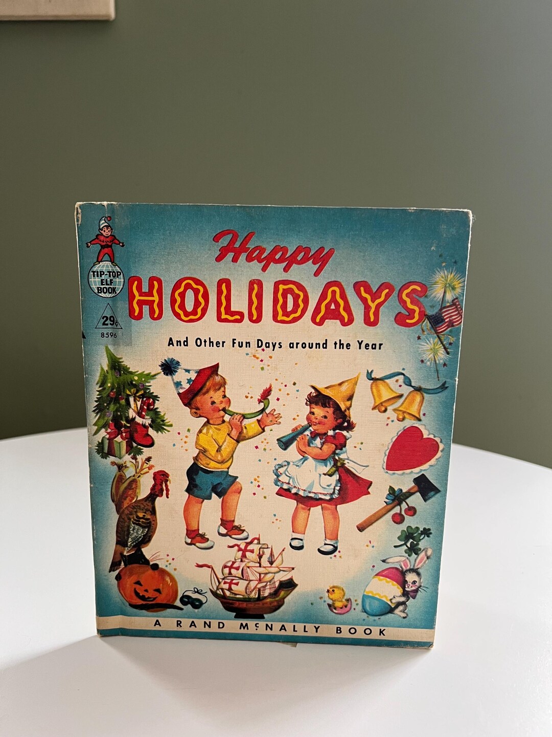 Vintage Happy Holidays Book: 1953 Rand Mcnally Tip Top Elf - Etsy