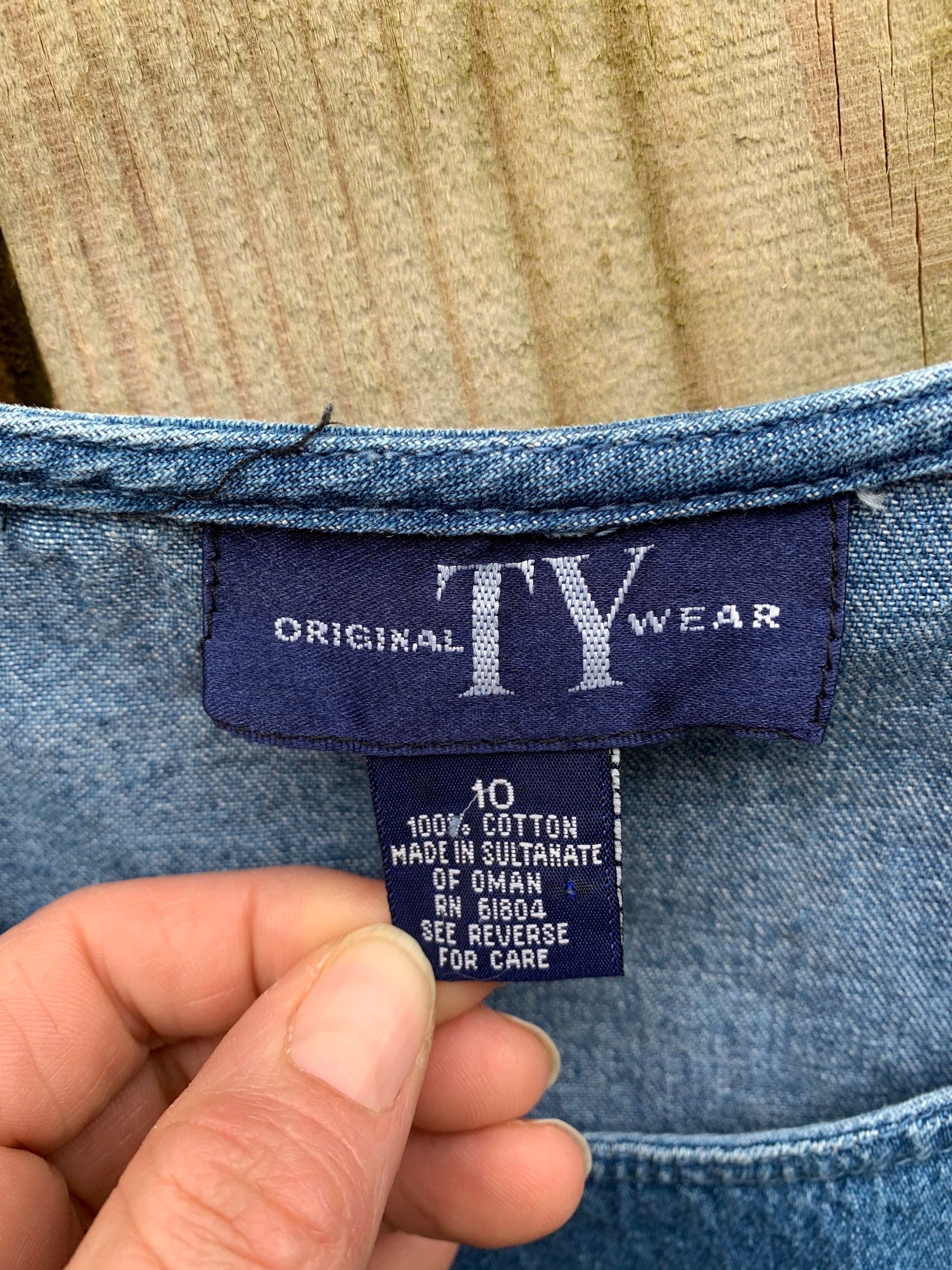 Vintage Original Ty Wear Denim Dress Size 10 / 90s Denim Dress - Etsy