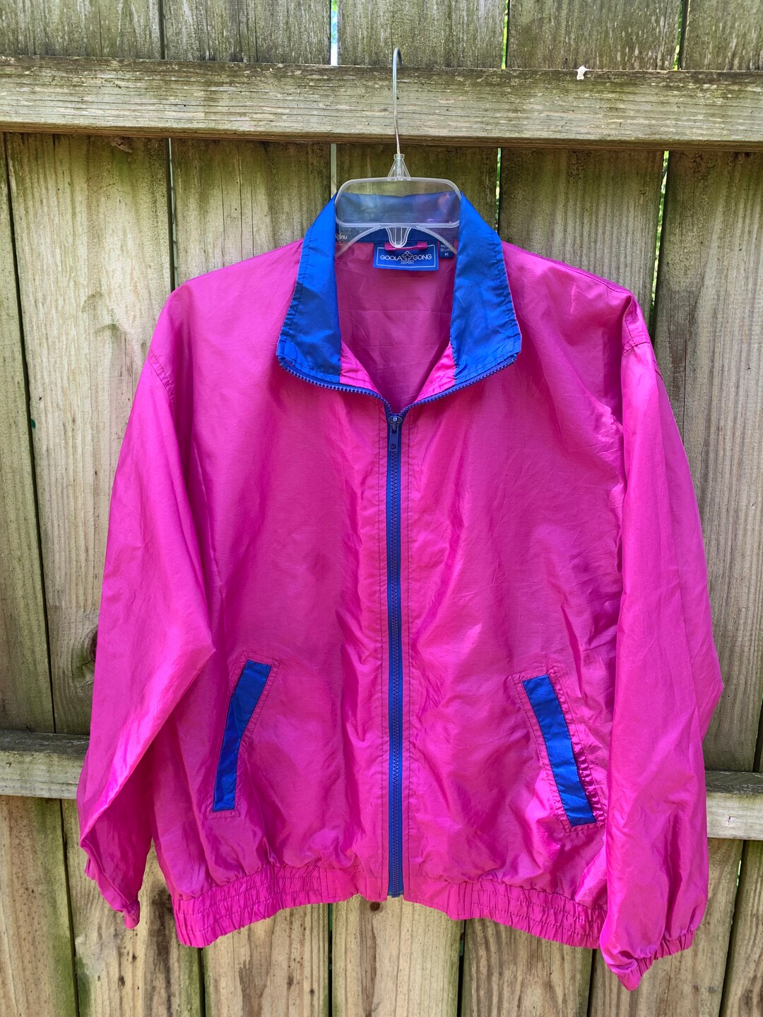 Vintage Fushia Track Jacket by Goola Gong Size Medium / Pink 90s Swish ...
