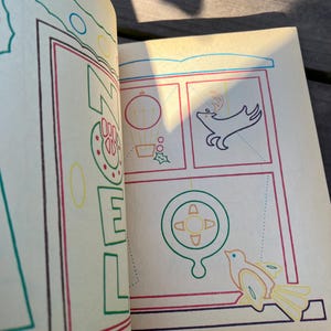 1969 Whitman Vintage Coloring Book Santa’s Follow the Colors Uncolored ...