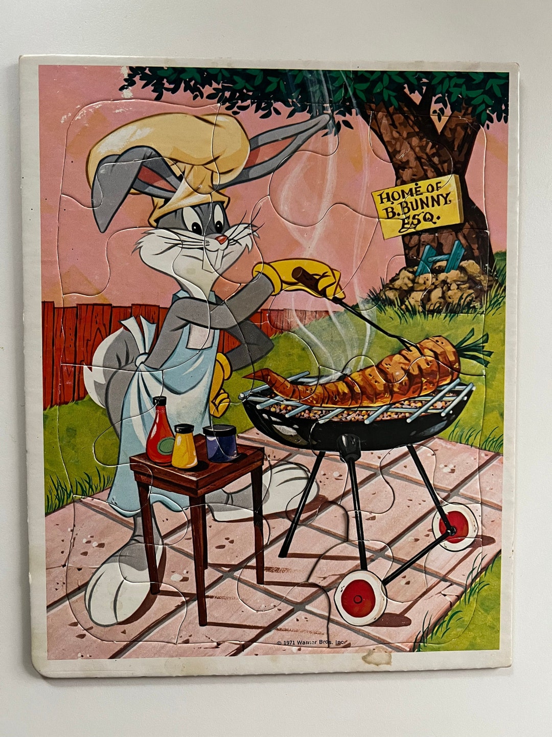 Vintage Bugs Bunny BBQ Puzzle Circa 1971 / Vintage Warner Bros Puzzel ...