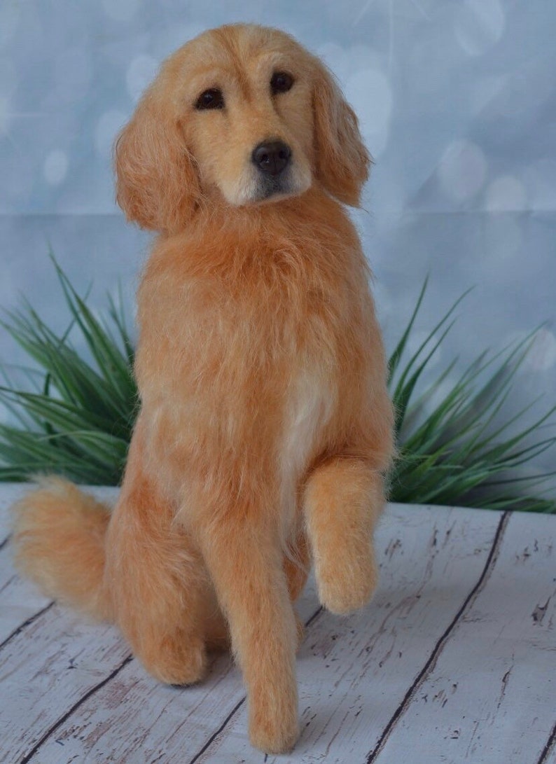 Needle Felted Golden Retriever Realistic Sculpture of Your Pet - Etsy