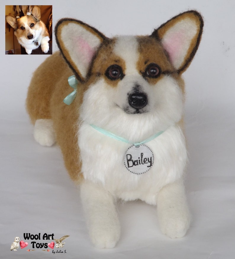 Corgi Custom Needle Felted Animal Dog Welsh Corgi Sculpture - Etsy UK