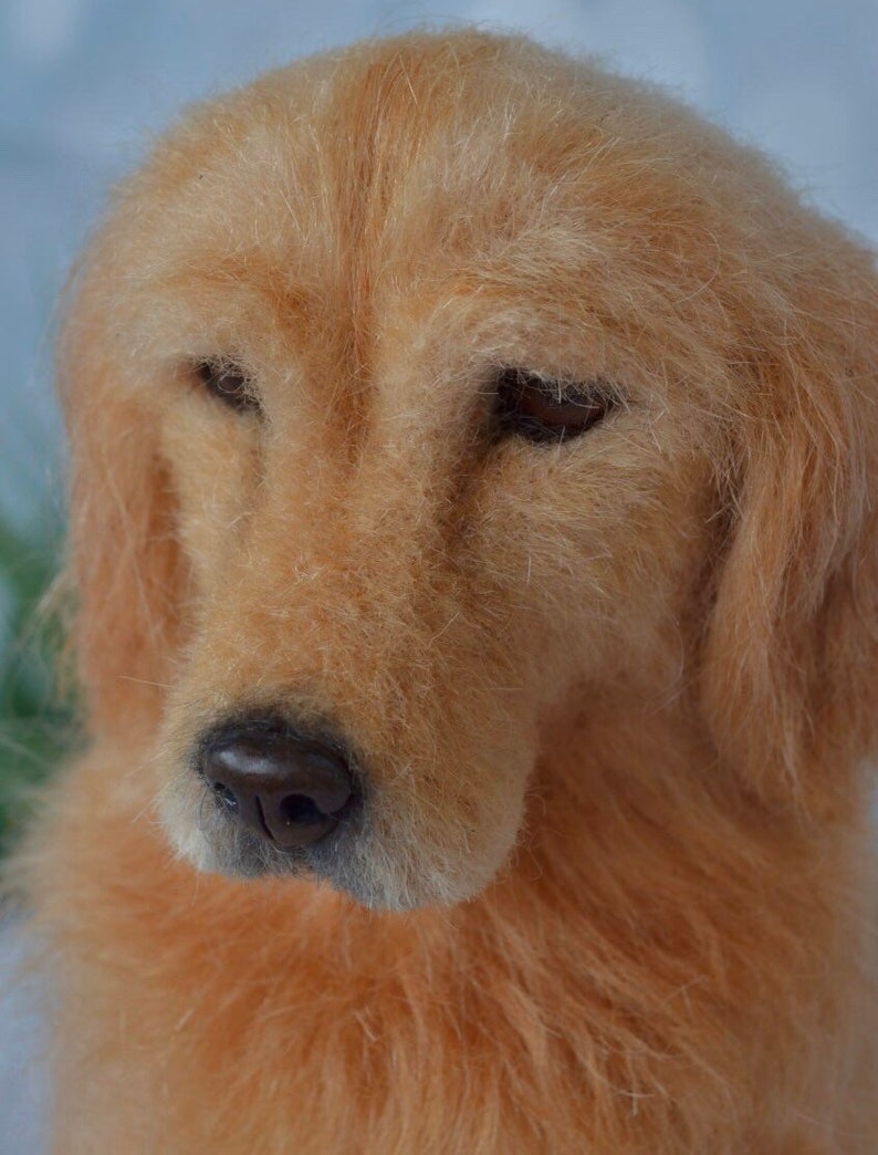 Needle Felted Golden Retriever Pet Replica, Custom Dog Sculpture - Etsy