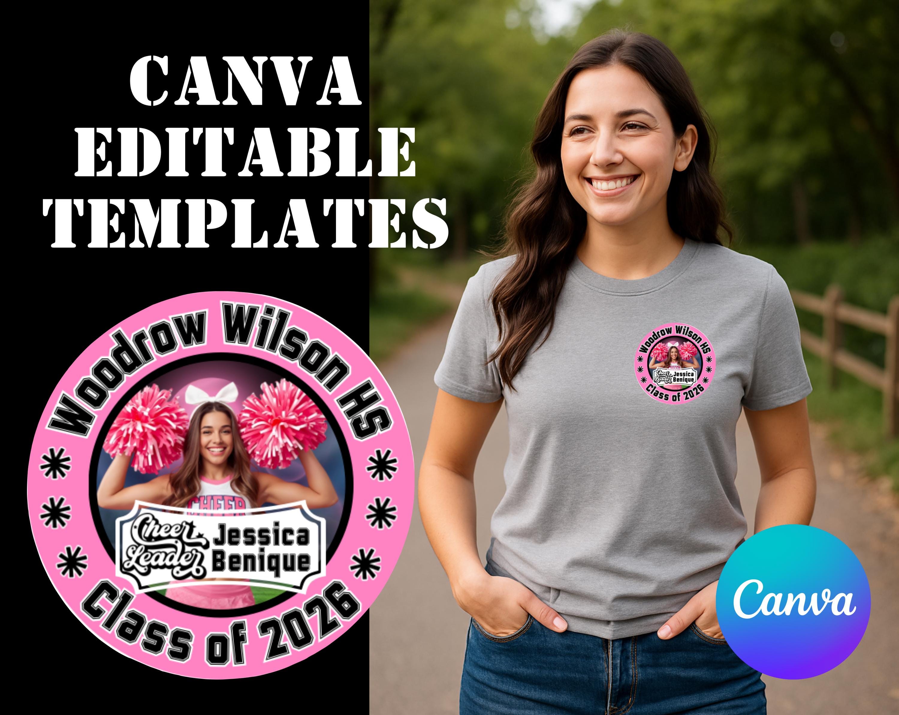 Editable Graduation Button Templates | Class of 2026 | 5 Canva Pro ...