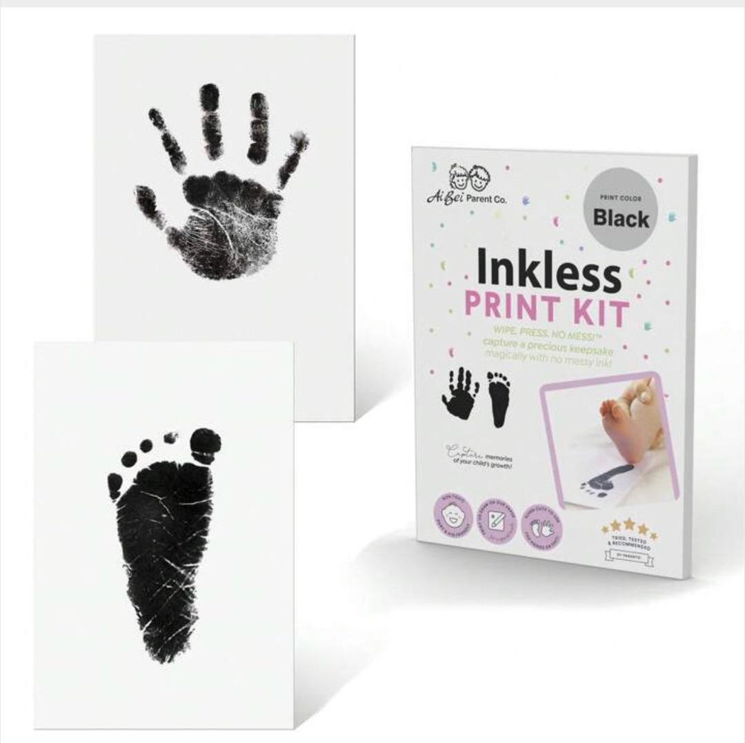 Inkless Baby Hand and Footprint Kit, Newborn Keepsake Inkless Pad, Mess ...
