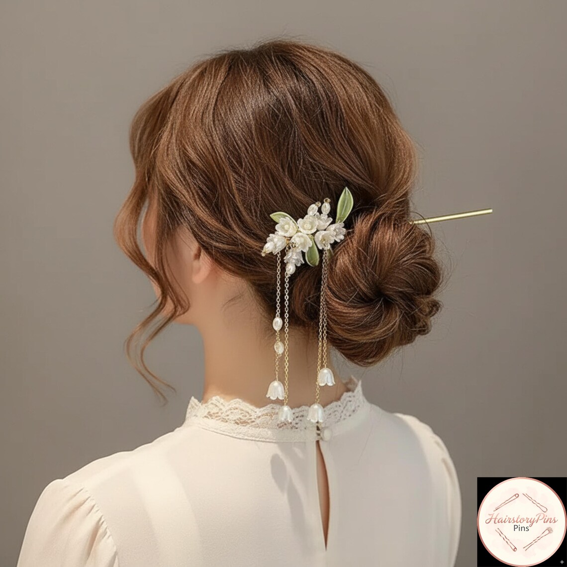 Handmade Chinese Style Flower Hair Stick – Elegant Tassel Hairpin - Etsy