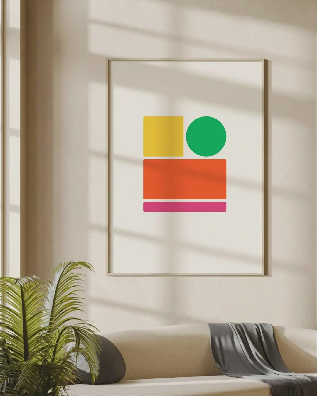 Shapes Poster – Colorful Abstract Wall Art Printable - Etsy