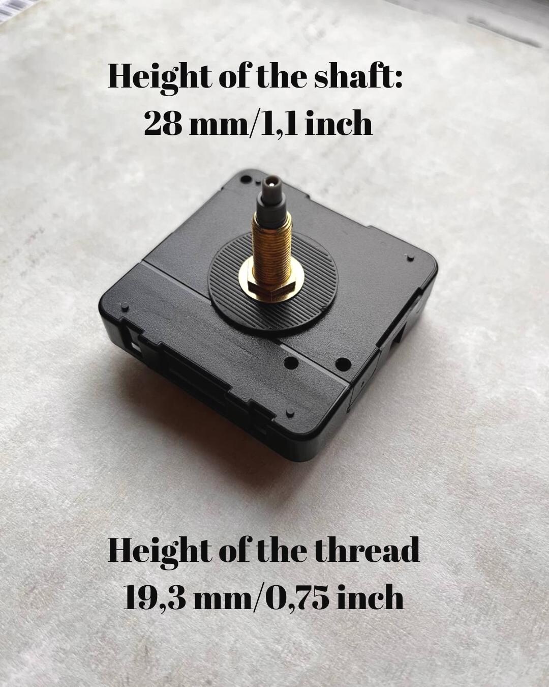 Silent Clock Movement Mechanism: 28 Mm Shaft, DIY Clock Parts - Etsy
