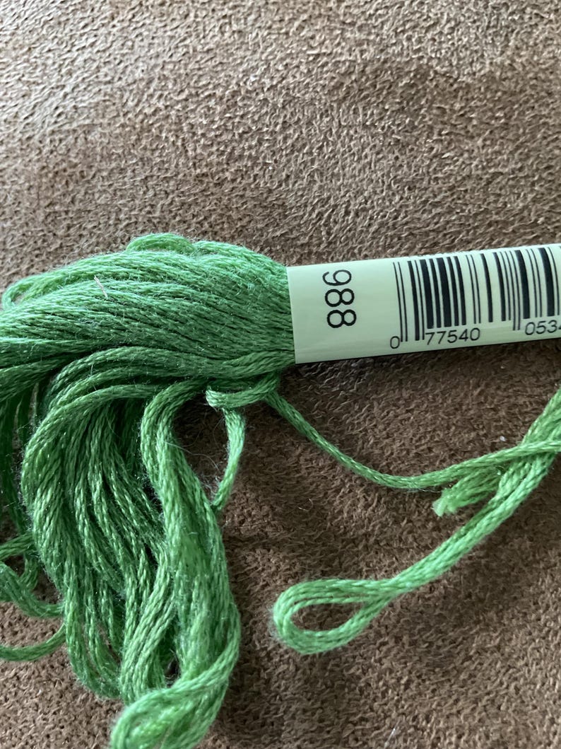 DMC Embroidery Floss - Green - Etsy