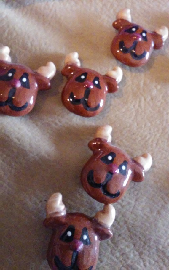 Reindeer Button Covers - Etsy