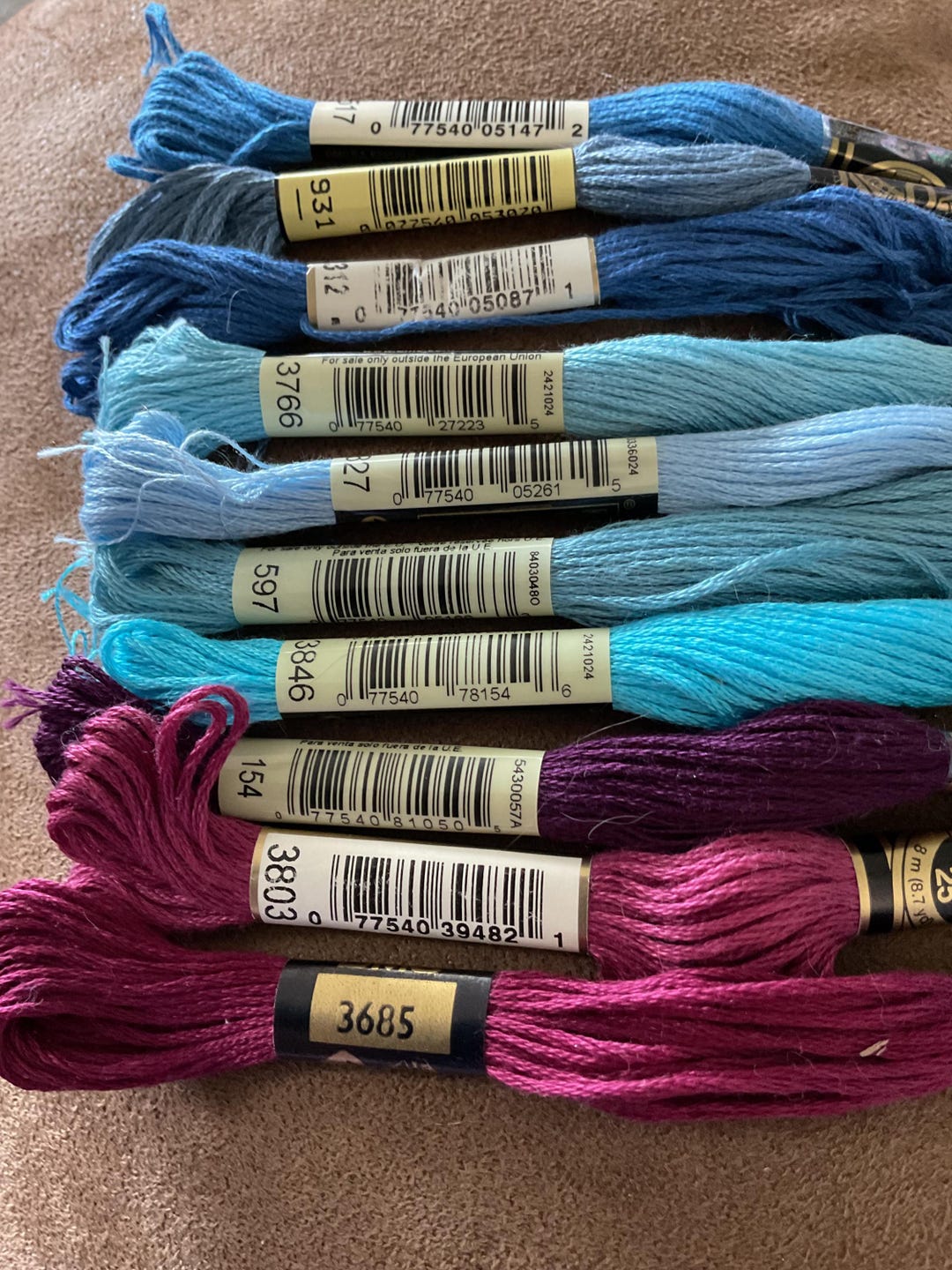 DMC Embroidery Floss - Blue - Etsy
