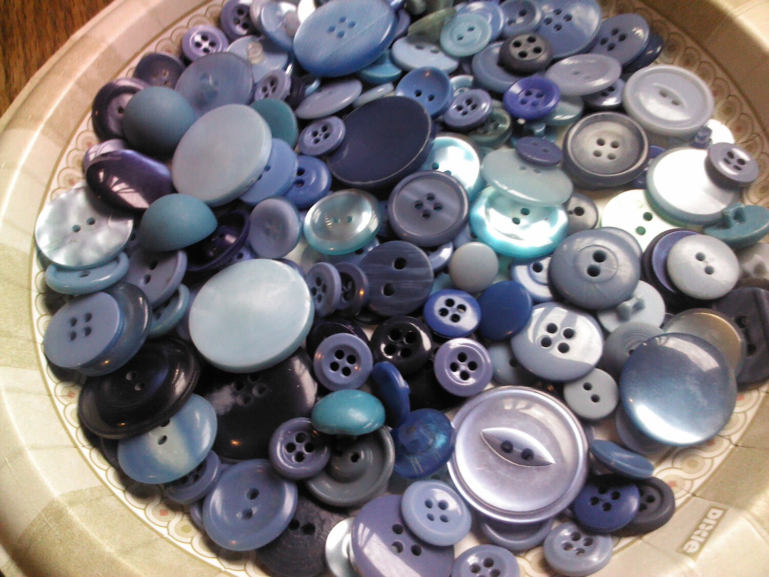Shades of Blue Vintage Buttons - Etsy
