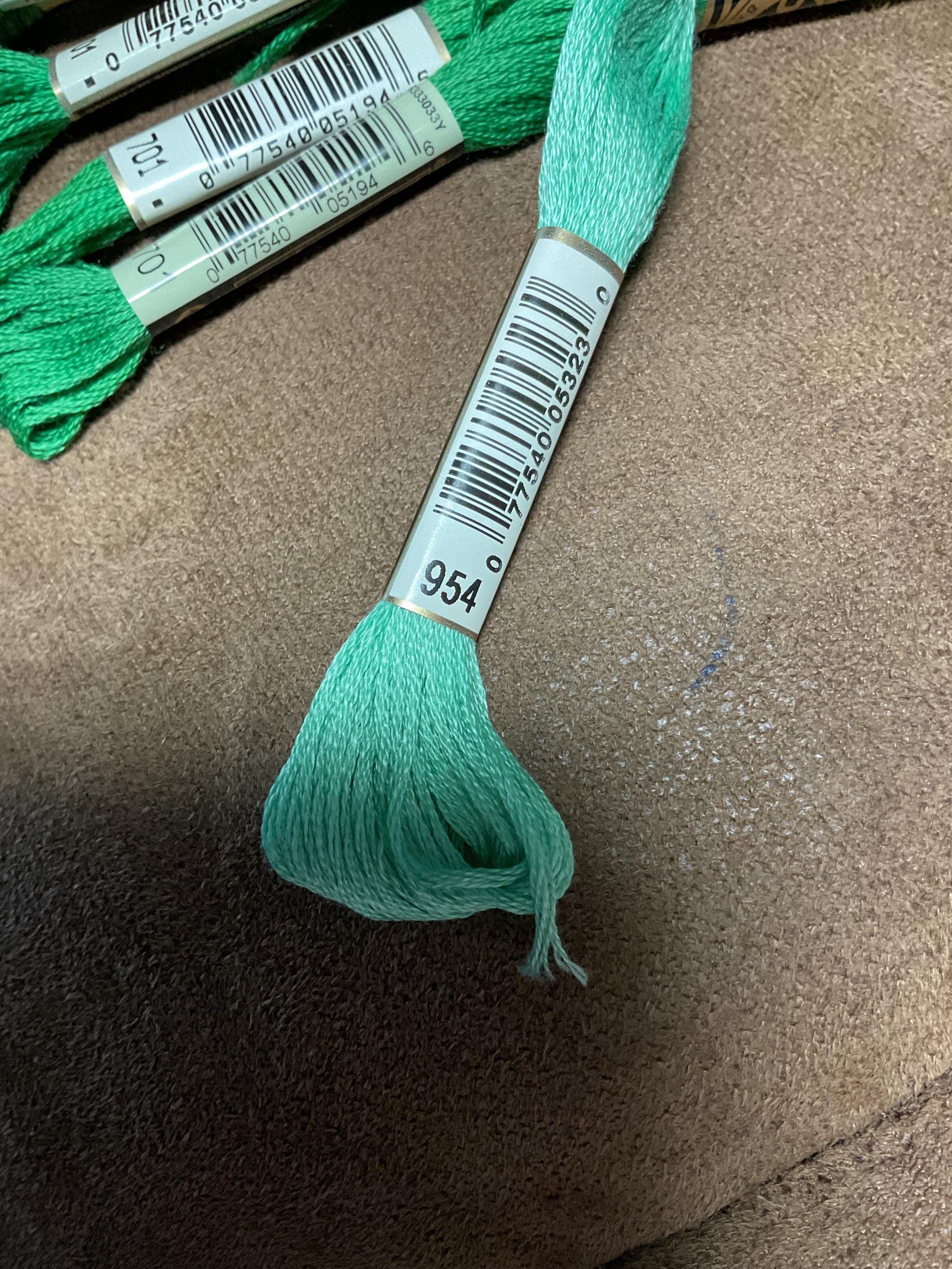 DMC Embroidery Floss - Green - Etsy