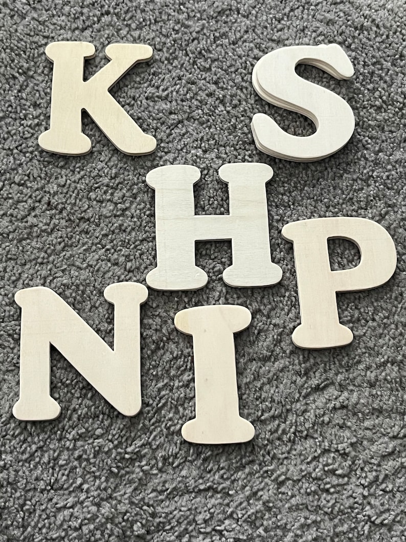 4 Inch Wood Letters - Etsy