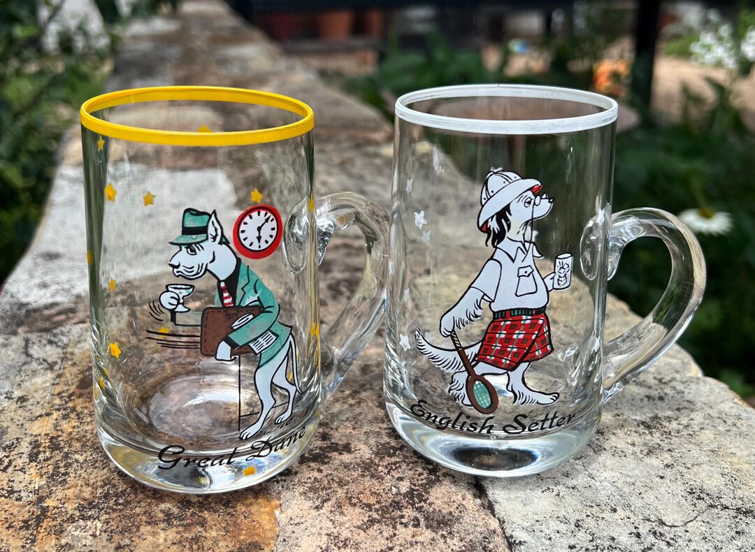 Vintage Anthropomorphic Dog Mugs – Great Dane & English Setter - Etsy