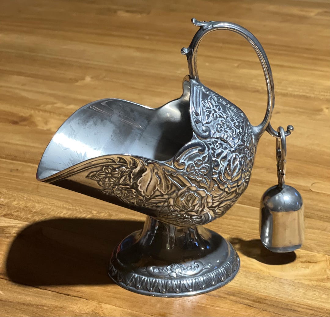 Vintage EPNS Sugar Scuttle With Scoop – Floral Design, Unmarked - Etsy