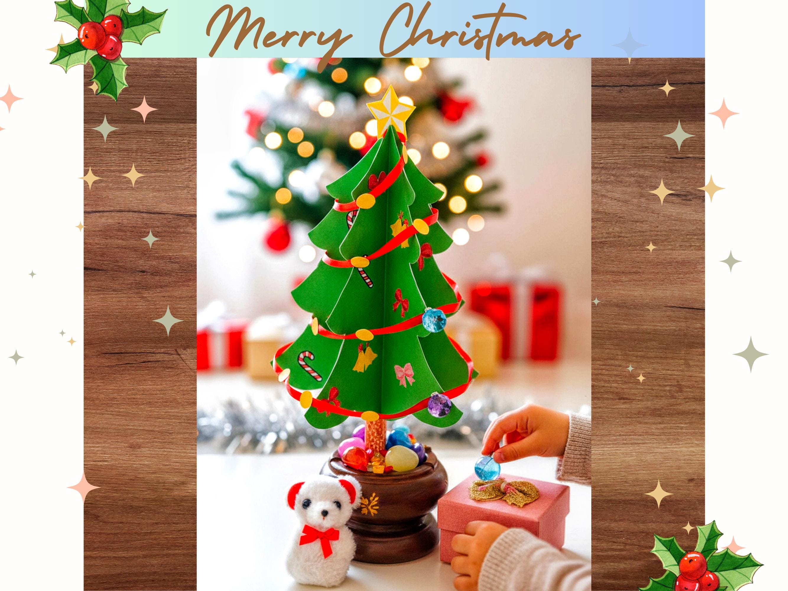 Buy 3D Christmas Tree Craft Printable, Winter Craft for Kids, Christmas ...