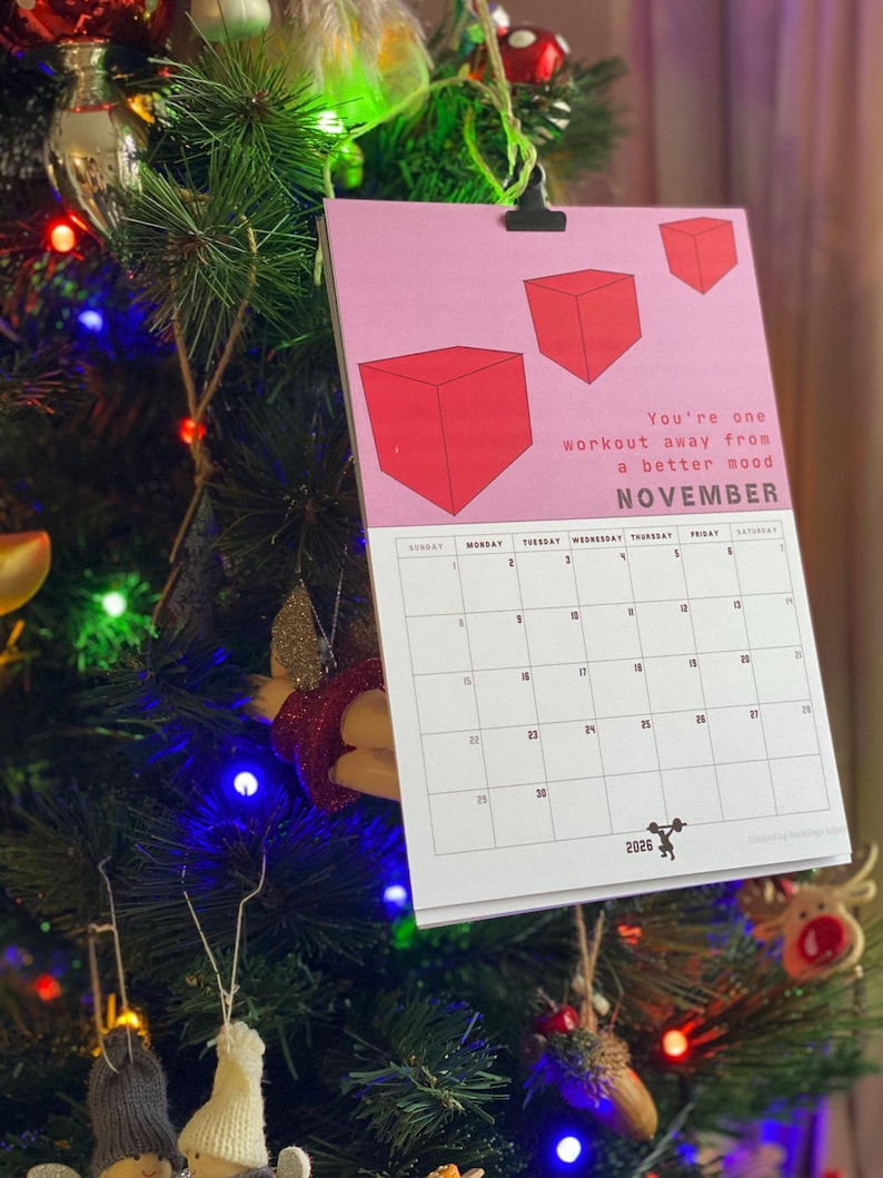 Druckbarer Kalender 2026 Fitness | CrossFit & Gym Motivation ...