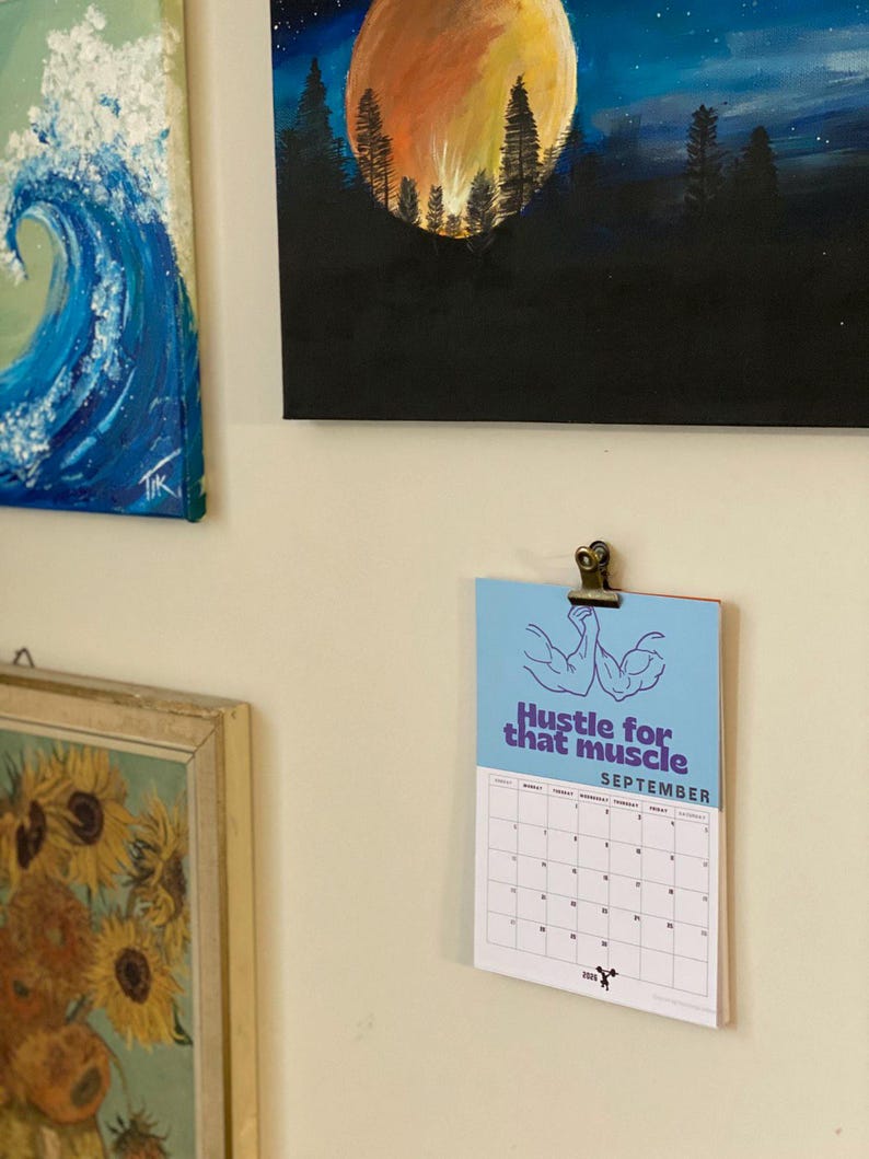 2026 Fitness Printable Calendar | Crossfit & Gym Motivation Monthly ...