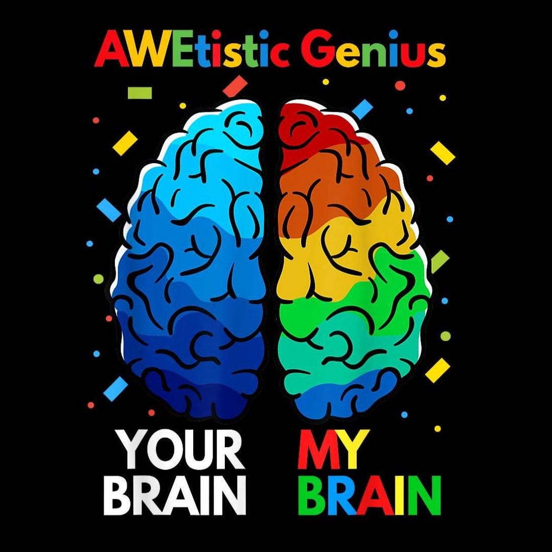 Awetistic Genius Brain PNG, Your Brain My Brain, Autism Awareness ...
