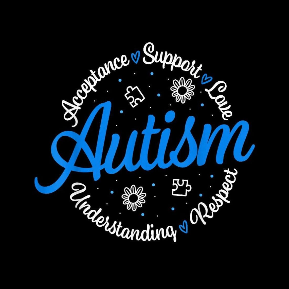 Autism Acceptance Support PNG, Blue Awareness Design, Teachers Parents ...