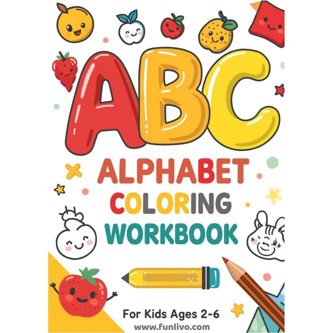 Alphabet Coloring Pages A-Z Printable | Uppercase & Lowercase Worksheet ...