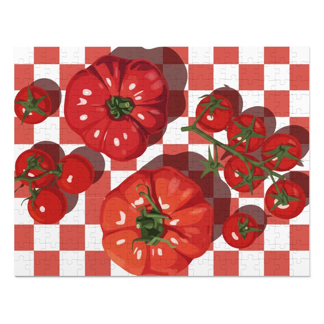 Tuscan Rustic Tomato Jigsaw Puzzle With Tin: Family Tabletop Game - Etsy