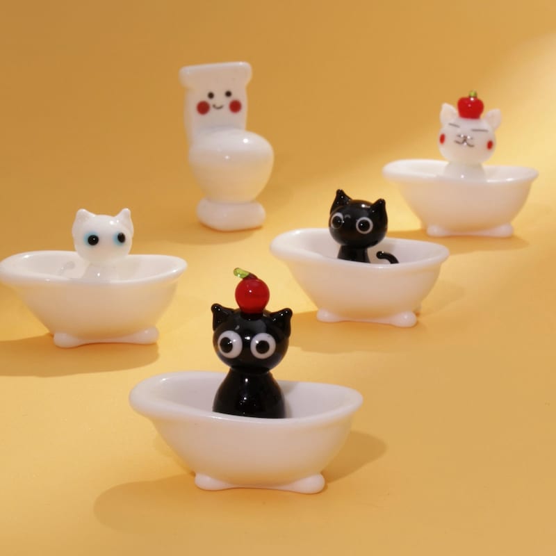 Sea Glass Mini Art Cat - Etsy