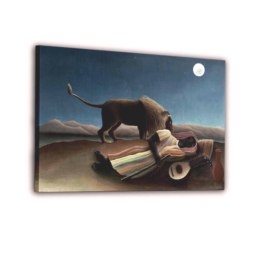 Henri Rousseau the Sleeping Gypsy Canvas Wall Art, Dreamlike Night ...