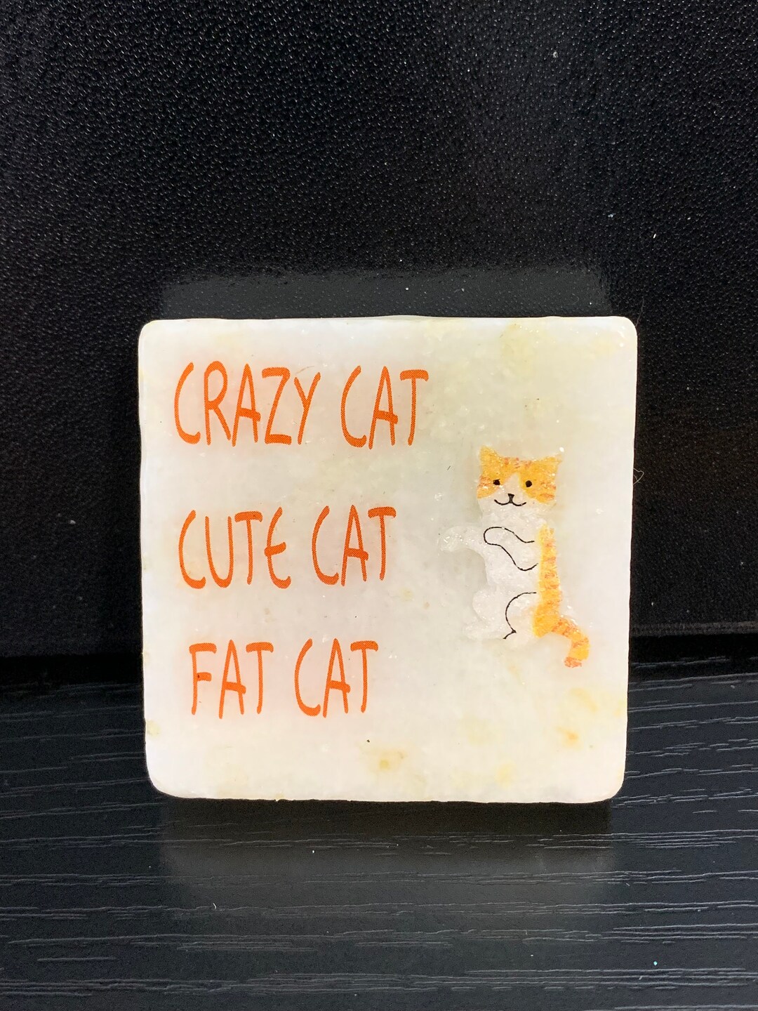 Funny Cat Marble Magnet: Crazy Cat Lover Gift - Etsy