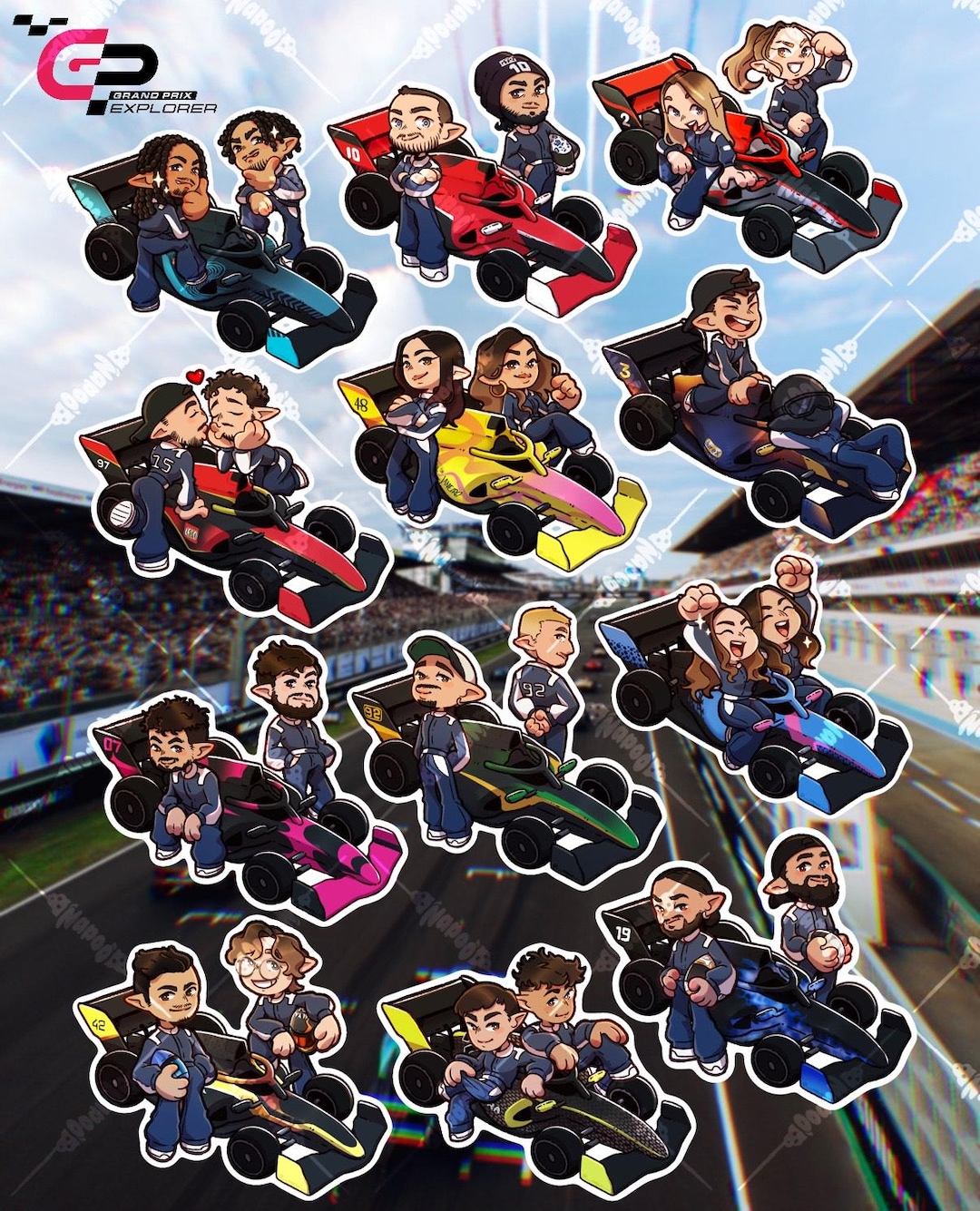 GP Explorer Team Stickers – Fan Art for All Teams, Holographic Stickers ...
