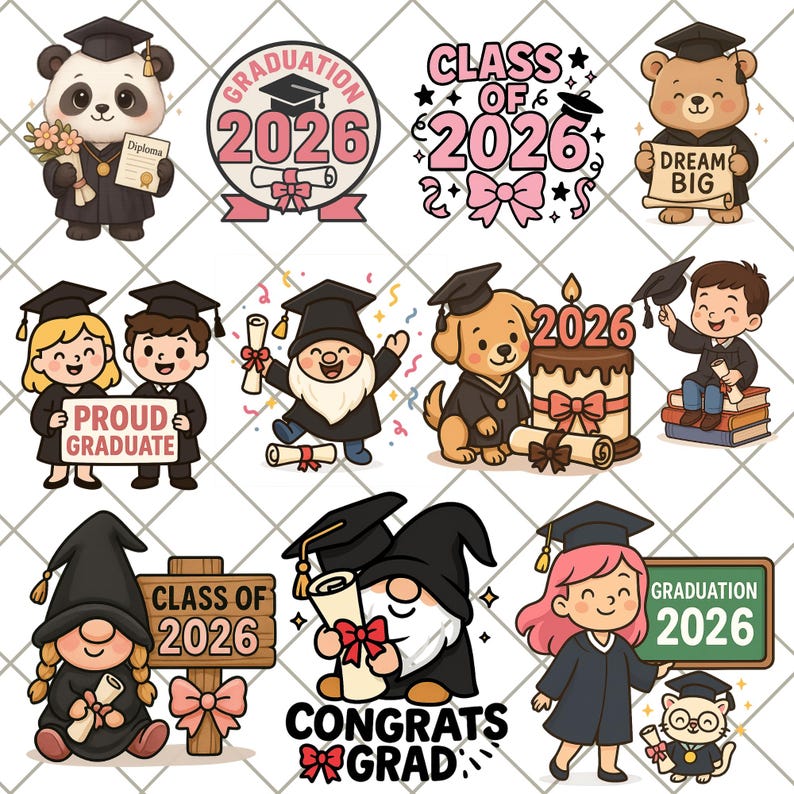 Graduation 2026 Png Bundle Graduation Svg Senior Png Clipart 2026