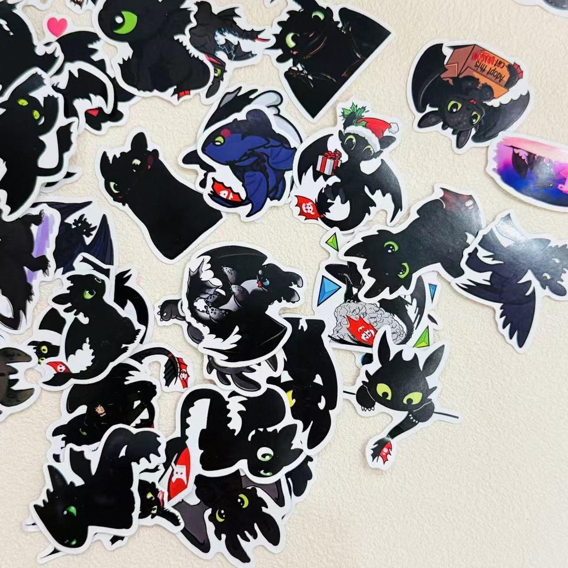 Toothless Dragon Stickers Pack (64pcs) | Dragon Taming Master PVC ...