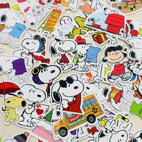 Peanuts Stickers Pack - Etsy UK