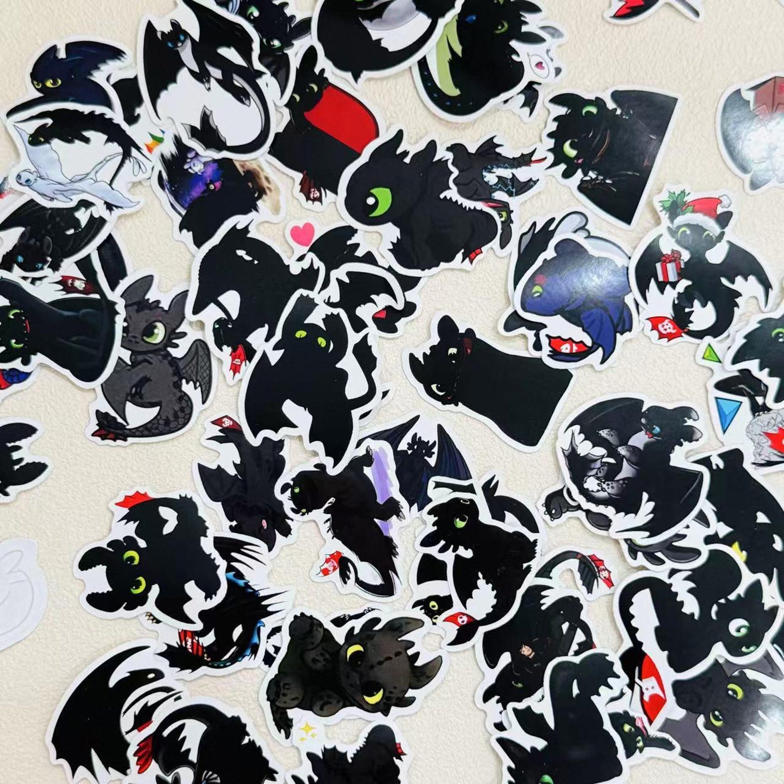 Toothless Dragon Stickers Pack (64pcs) | Dragon Taming Master PVC ...