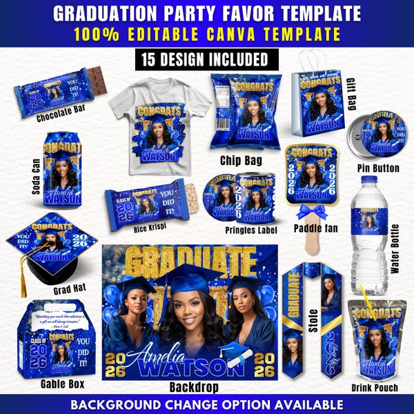 Grad Boxes Templates - Etsy
