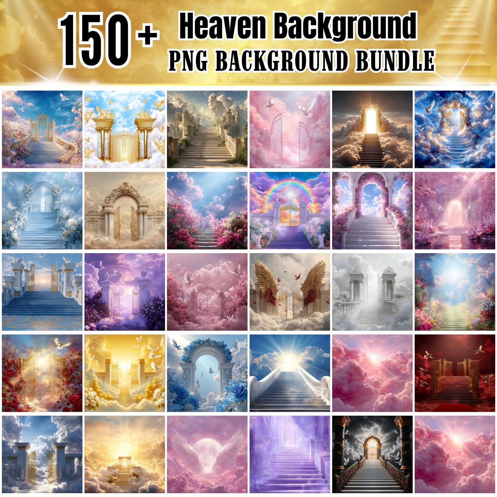 150+ Heaven Background PNG Bundle | Blue Sunset Memorial Backgrounds ...