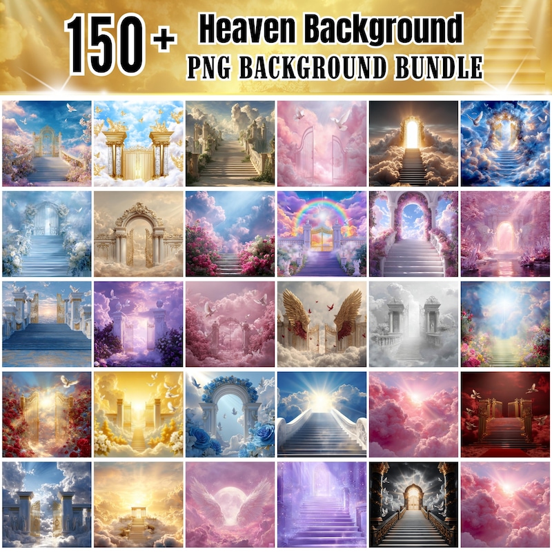 Heaven Background Design - Etsy