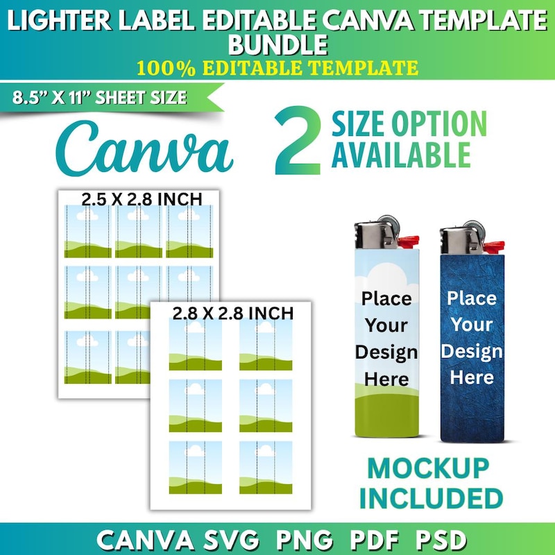 Zippo Design Template - Etsy