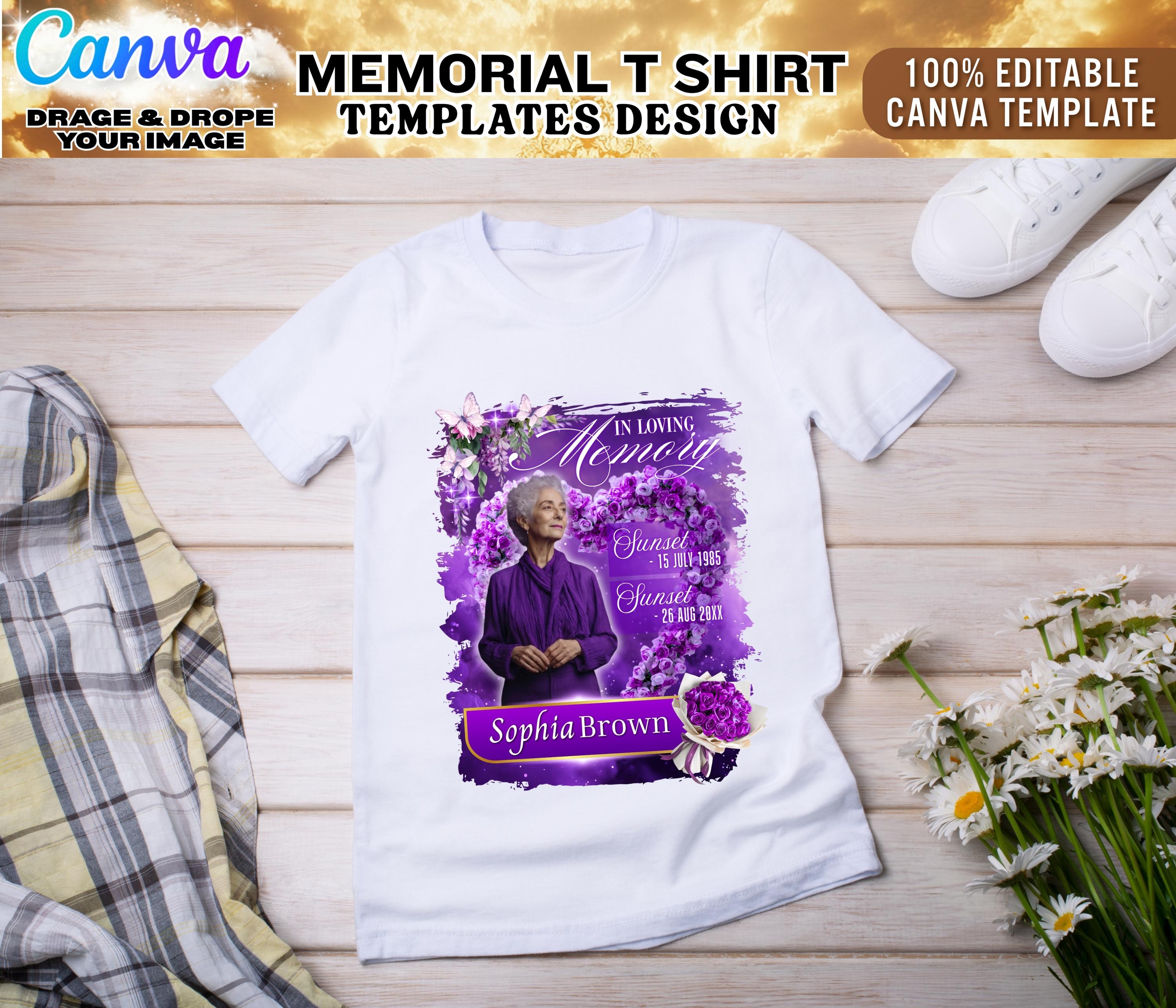 35x in Loving Memory T Shirt Canva Editable Templates | Memorial Canva ...